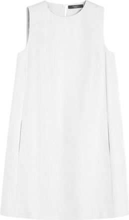Max Mara Femme, Robes, Blanc, Taille: 34 FR Racer Linen Mini Dress