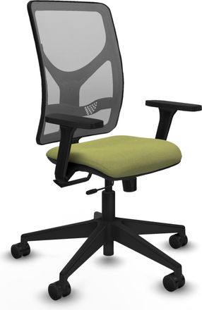 Piqueras y Crespo Atmungsaktiver B&uuml;rostuhl mit 3D-Armlehnen, h&ouml;henverstellbare Lendenwirbelst&uuml;tze, ausgestattet mit Syncro/Traslack und Schneideschaum, mit Rollen von 6