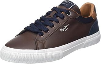 Pepe Jeans London Homme Kenton Court M Sneak, Brown Tan Brown, 39 EU