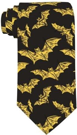 Generic Art Des Chauves-Souris Jaunes Cravate Polyvalente Cravate Homme Élégante Cravates Hommes Pour Travail Mariage Célébrations
