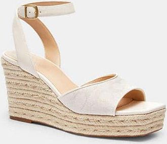 Coach Espadrille-Wedge aus Signature-Jacquard