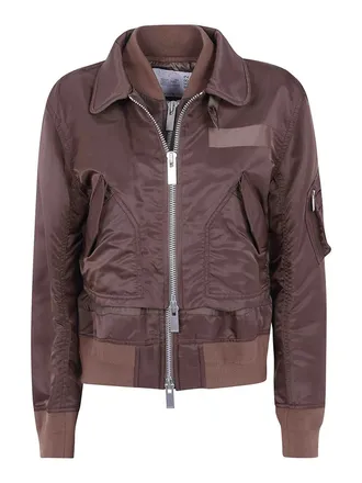 sacai Manteau Au Genou - Marron