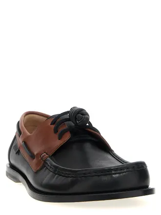 Loewe Mens Multicolor Calfskin Slip-On Loafers
