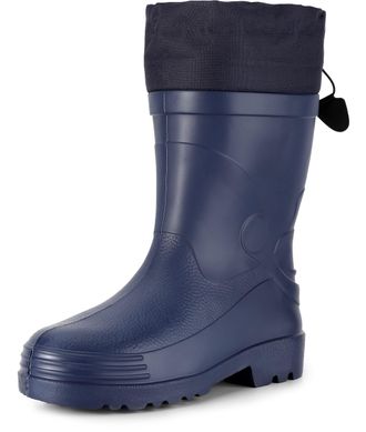 Ladeheid Herren federleichte Eva Thermo Gummistiefel warm mit Stulpe gefüttert LA-892 (Navy, 43 EU)