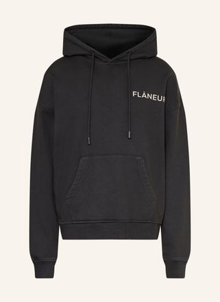 Flaneur Fl&acirc;neur Hoodie Double Logo schwarz