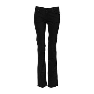 Ermanno Scervino Schwarze Bootcut Denim Jeans mit Rei&szlig;verschluss - - Jeans - Damen - Schwarzk - W28