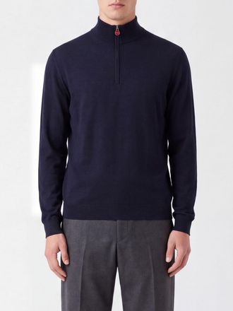 Kiton Pull &agrave; col roul&eacute; en pure laine avec demi-zip et finitions c&ocirc;tel&eacute;es