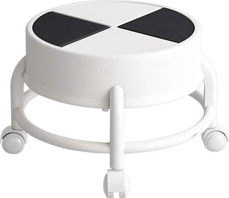 Generic Niedriger Rollsitz, Niedriger Rollhocker, Rollbarer niedriger Stuhlsitz mit Rollen, drehbarer Sitz für Salon, Garage, Geschäft, Zuhause, robuster mobi