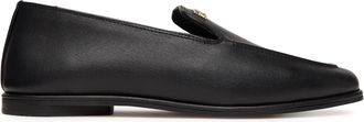 Tommy Hilfiger Slipper Tommy Hilfiger Th Leather Loafer FW0FW09319 Schwarz