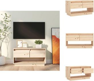 vidaXL Vidaxl - Meuble tv 74x34x40 cm Bois de pin massif - Meubles Tv - Meuble Tv - Armoire Tv - Télévision - Bois De Pin