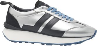 Lanvin Low-Top Sneaker - Dames Bumpr Sneaker Metallic - Gr. 37 (EU) - in Gunmetal - f&uuml;r Damen