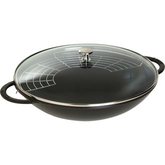 Staub ERROR: Gusseisen Wok, Edelstahl, Matte Black