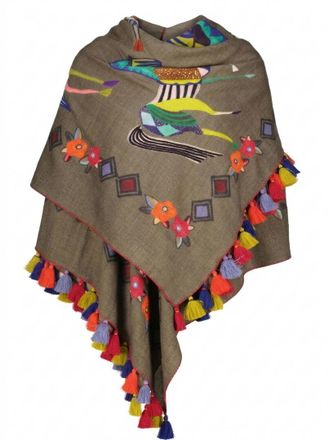 Maison Common Damen Schal mit Quasten