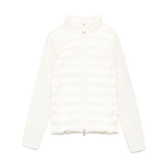 Moncler Femme, Vestes, Blanc, Taille: 36 FR Pull Blanc avec Fermeture &Eacute;clair