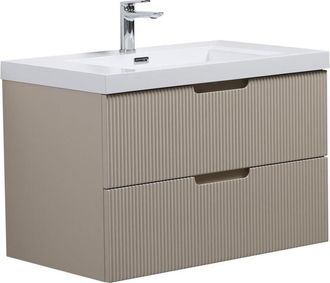 Badplaats Badezimmer Badmöbel-Set Thermis 80 cm - Creme - Badezimmermöbel