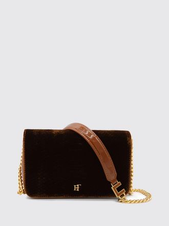 Elisabetta Franchi Mini-Umh&auml;ngetasche aus Samt mit Python-Print