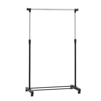 Amazon Basics Portant à vêtements sur roulettes, chrome, 91.5-145cm x 42cm x 134-161 cm
