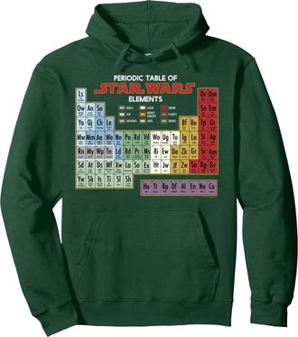 Star Wars Periodic Table Poster Pullover Hoodie