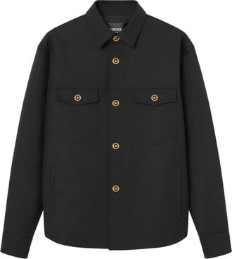 Versace Cavalry Hemdjacke aus Wolle - Weiß