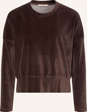 Herrlicher Sweatshirt Sena Aus Samt braun