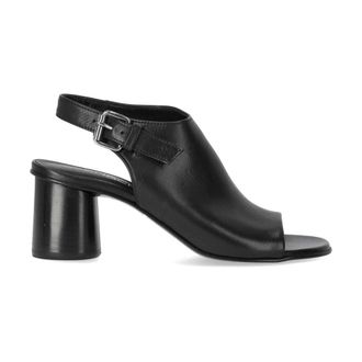 Elena Iachi Seidensandalette mit Absatz und offener Spitze - - Shoes - Damen - Schwarzk - 36 EU