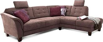 Cavadore Cavadore Ecksofa Trond mit Ottomane rechts / Federkern-Sofa im Landhausstil mit 2 Kopfstützen und Vorziehsitz mit Bettkasten / 260 x 89 x 214 / Websto
