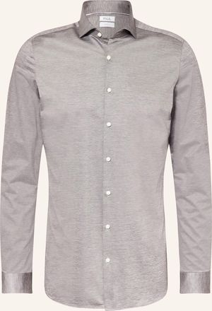 Paul Paul Hemd Slim Fit Mit Extralangem Arm braun