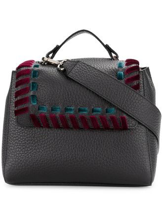 Orciani shoulder bag with velvet stitch - Noir