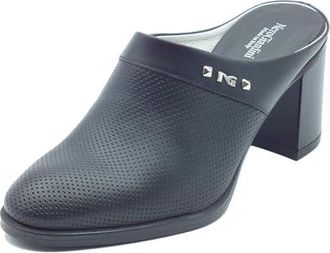 Nero Giardini NeroGiardini E615112D Gant Noir Sabot pour Femme en Cuir Noir, Noir, 37 EU