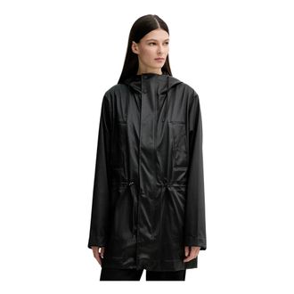 Rains Veste Longue Audacieuse - Femme - Vestes - Noir - Taille: 42 FR