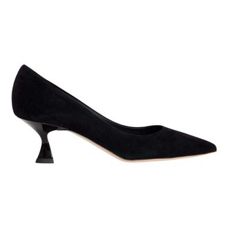 Ninalilou Femme, Chaussures, Noir, Taille: 36 1/2 EU Escarpins en daim noir avec boucle