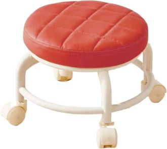 Generic Niedriger Rollhocker 360&deg; Drehbar, Sattelhocker Stuhl, Pedik&uuml;re Hocker Mit Rollen, Ergonomischer Rollsitz Aus PU-Leder, Robuster Hocker F&uuml;r Friseure, 