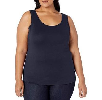Amazon Essentials Débardeur grande taille Femme, Bleu Marine, 3XL Grande taille