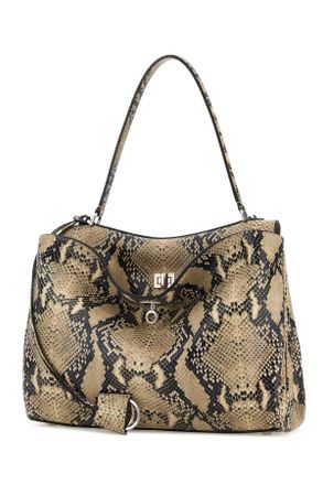 Balenciaga Womens Printed Leather Medium Rodeo Handbag Natural T Domesticated Calf Le Borse A Mano