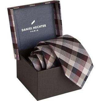 Daniel Hechter Herren Krawatte beige mit Karos