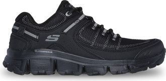 Skechers Damen Summits at Artists Bluff Sneaker, Black Synthetic/Textile/Black Trim, 37.5 EU