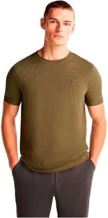 Tommy Hilfiger T-Shirt Manches Courtes Homme Tee Coton, Vert (Utility Olive), XL