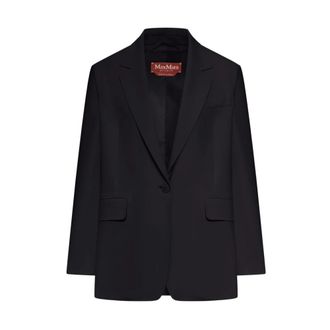 Max Mara Einknopf-Sakko aus Cady - - Jackets - Damen - Schwarzk - L