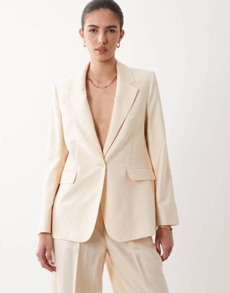 Mango Veronica - Eleganter Blazer in Beige, Kombiteil-Neutral