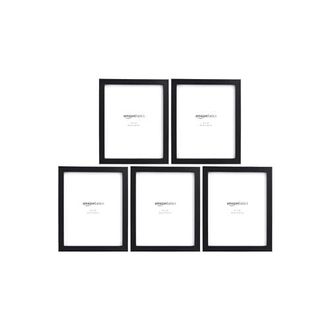 Amazon Basics Rectangulaire Cadre photo, 20 x 25 cm, Lot de 5, Noir