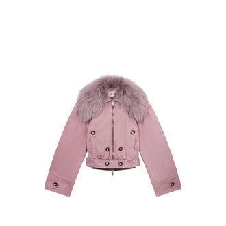 Blumarine Textured-collar Jacket