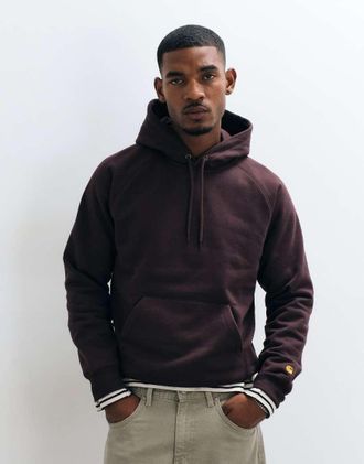 Carhartt Work in Progress hoodie Chase marron fonc&eacute;