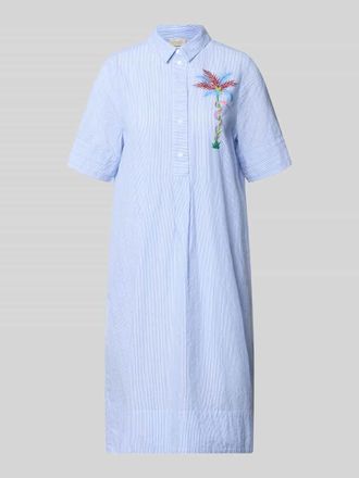 Milano Knielanges Hemdblusenkleid mit Motiv-Print