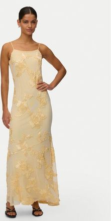 Vero Moda Abendkleid Quinn 10348532 Gelb Regular Fit