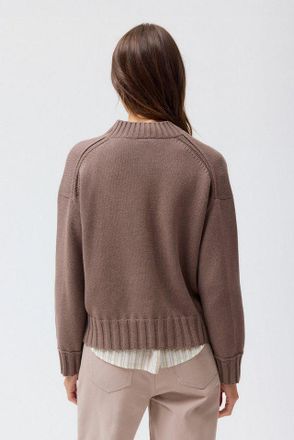People Wear Organic Strickpullover Beige M&eacute;lange GOTS zertifiziert