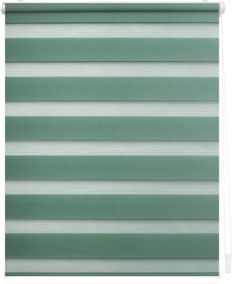 LICHTBLICK Doppelrollo Klemmfix ohne Bohren, Streifen, Blickdicht, Klemmträger-Montage, Sichtschutz, Wandmongtage, Deckenmontage, für Fenster und Türen 100 cm x 