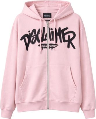 Disclaimer Homme, Sweatshirts et sweats &agrave; capuche, Rose, Taille: XL Felpa Cappuccio