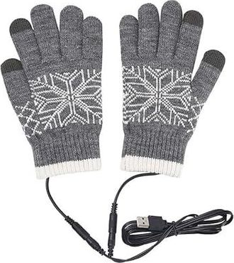 Generic Gants pour femme - Gants chauffants en polaire tricot&eacute;e thermique - Gants de voyage rechargeables pour temps froid - &Eacute;quipement dext&eacute;rieur pour entra&icirc;