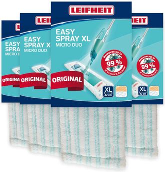 Leifheit Wischbezug EasySpray XL microduo 4er Set