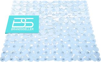 Brandsseller Duscheinlage 53x53 cm Duschmatte in Steinoptik Transparent-Blau